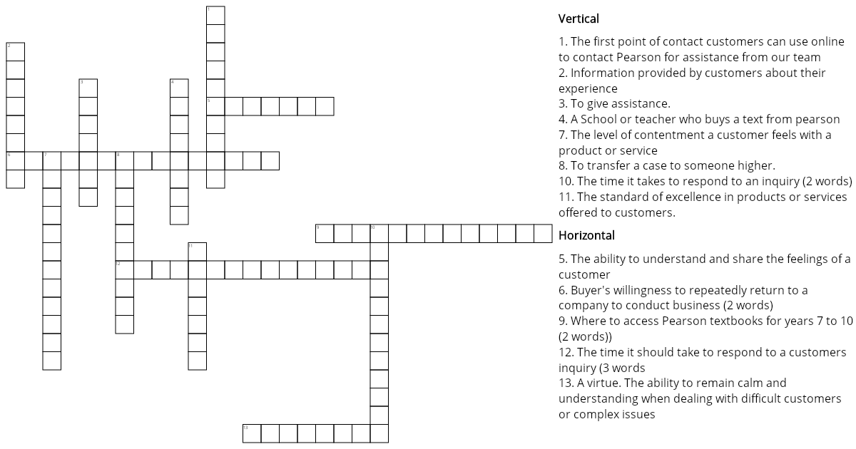 Customer Service Week Crossword! | More Puzzles!