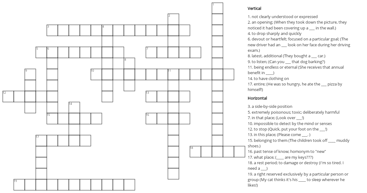 Write On! Crossword Puzzle #1 | More Puzzles!